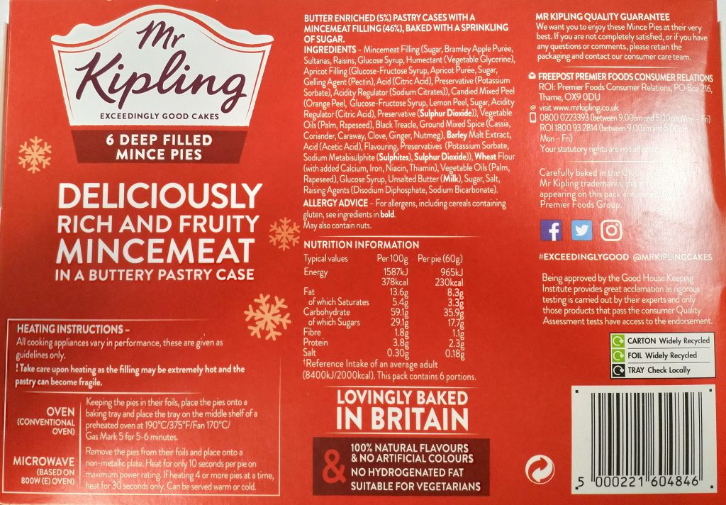 Review: Mr Kipling Deep Filled Mince Pie - Mince Pie Club.