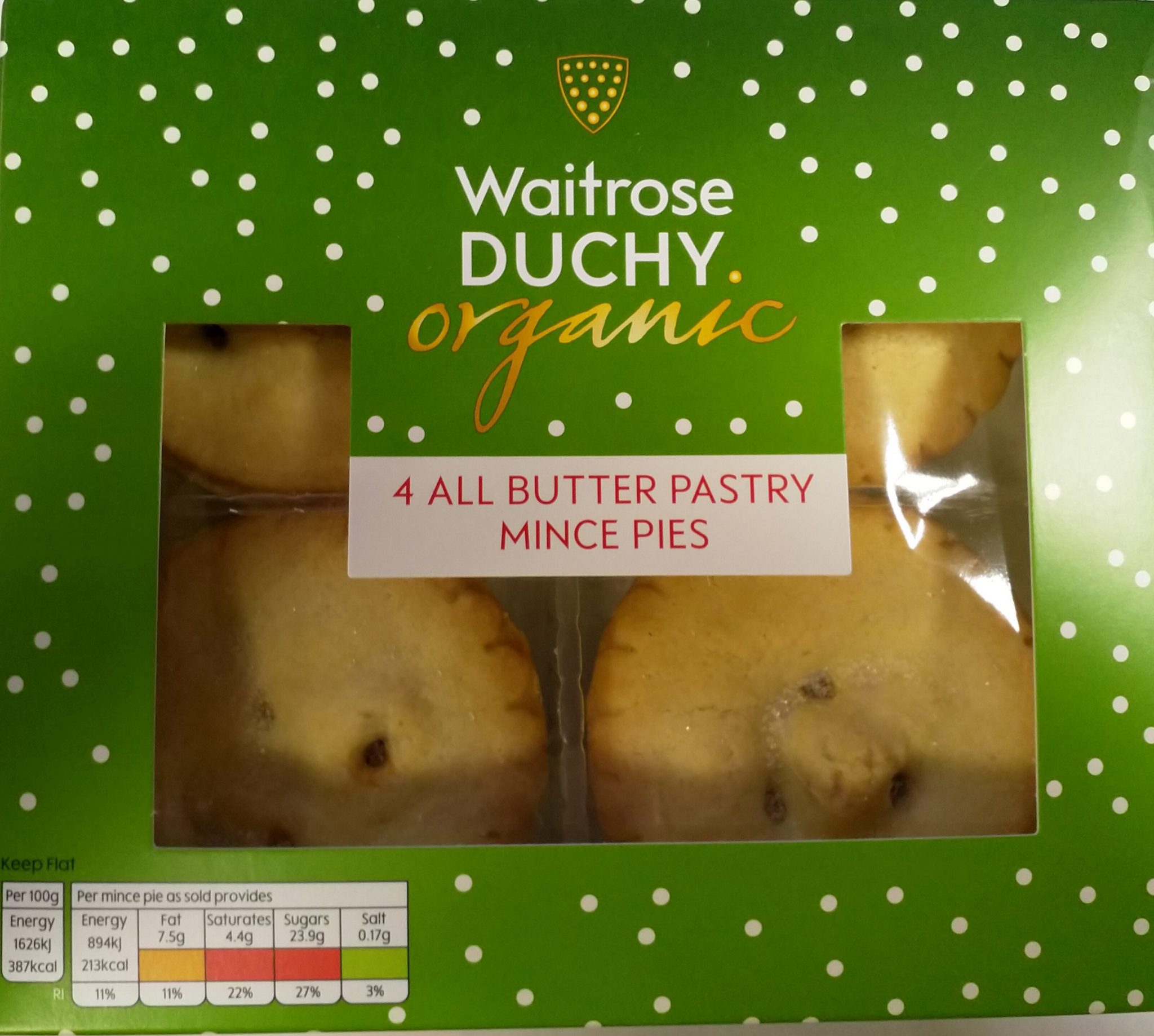 Review: Waitrose DUCHY Organic Mince Pie - Mince Pie Club.