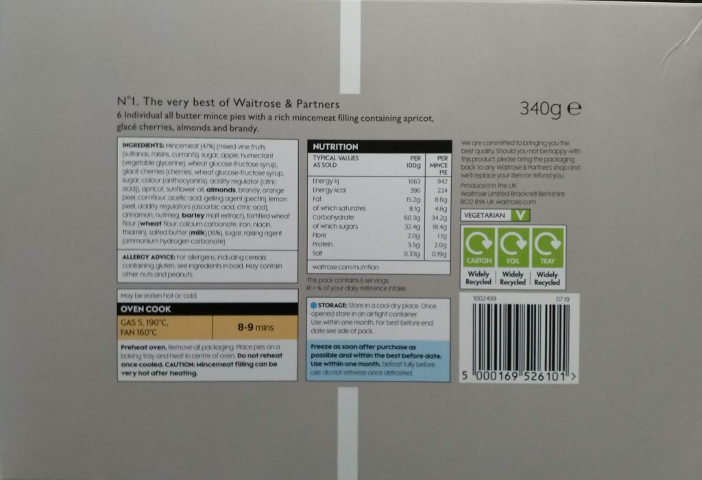 Review: Waitrose No 1 All Butter Mince Pies - Mince Pie Club.
